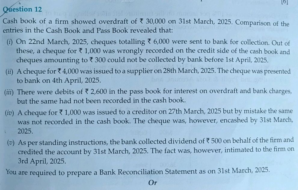 Question 12 Cash book of a firm showed | StudyX