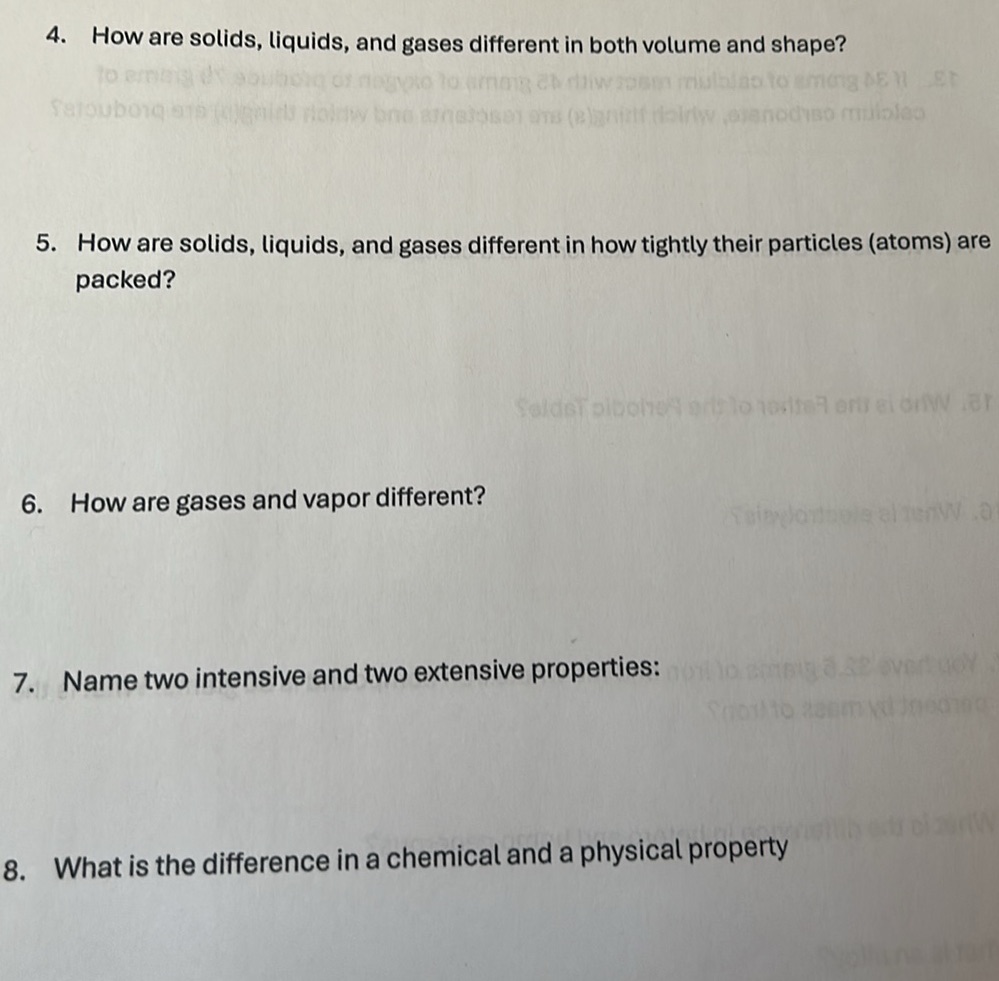 4. How are solids, liquids, and gases | StudyX