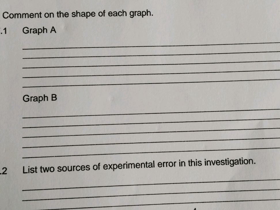 Comment on the shape of each graph. .1 | StudyX