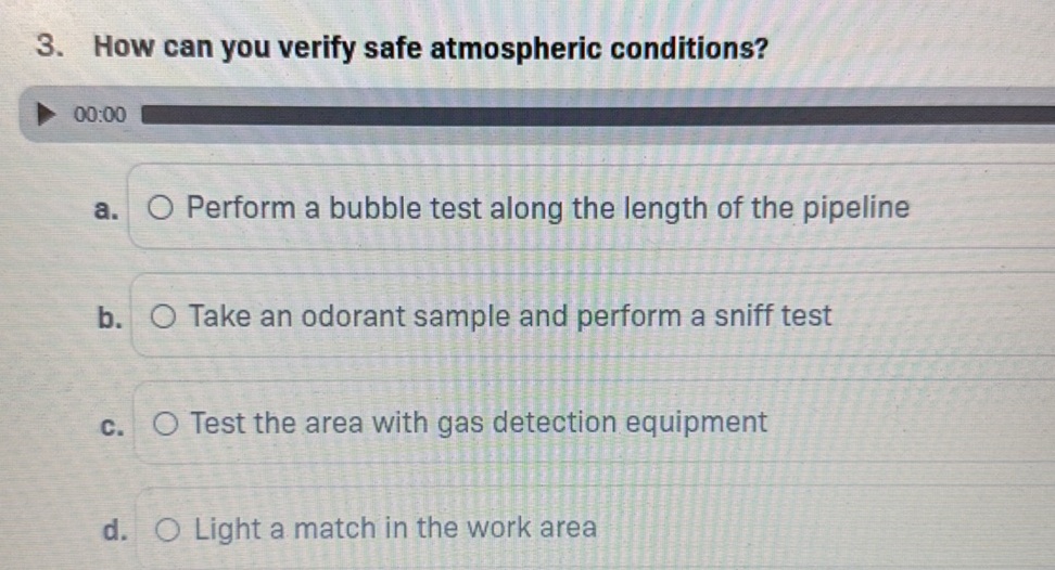 3. How can you verify safe atmospheric | StudyX