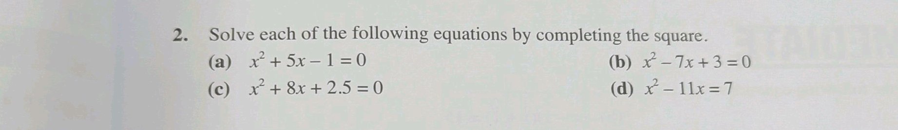 Solve each of the following equations by | StudyX