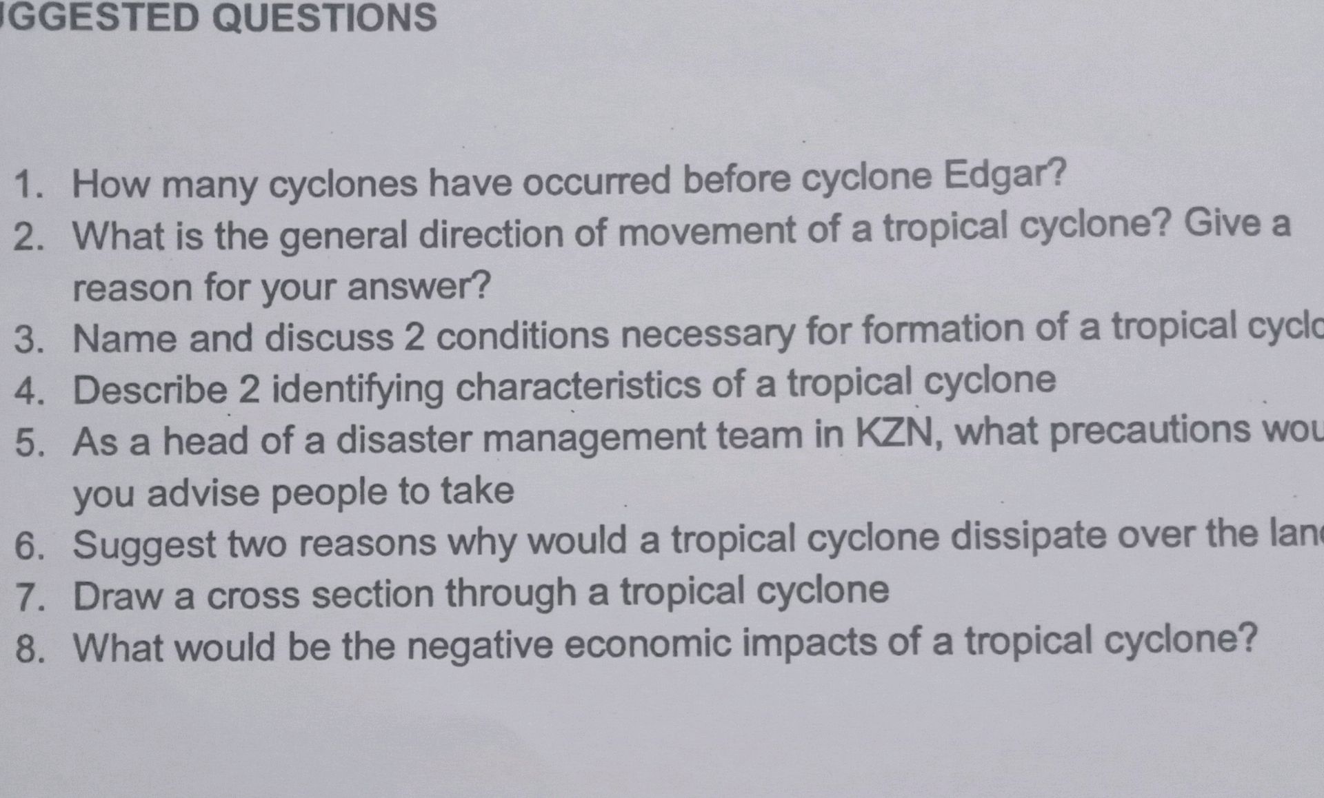 1. How many cyclones have occurred before | StudyX