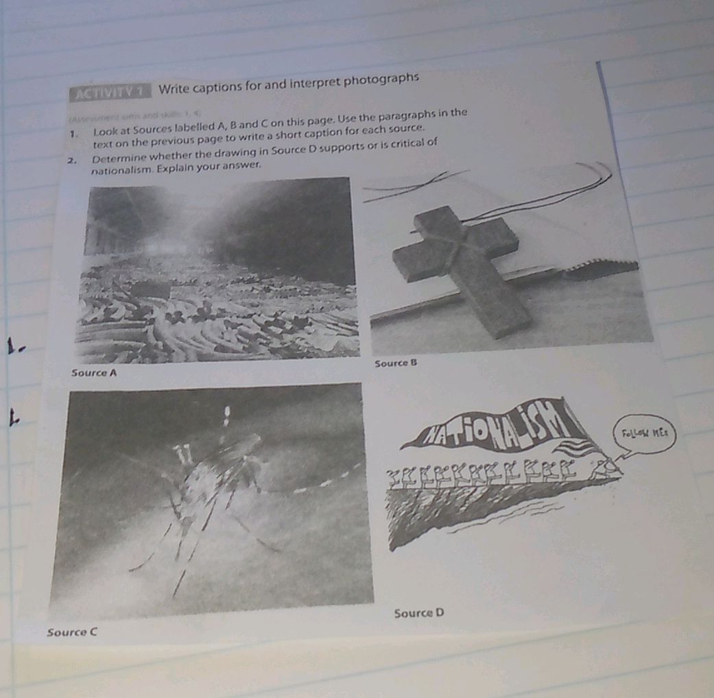ACTIVITY 1 Write captions for and interpret | StudyX