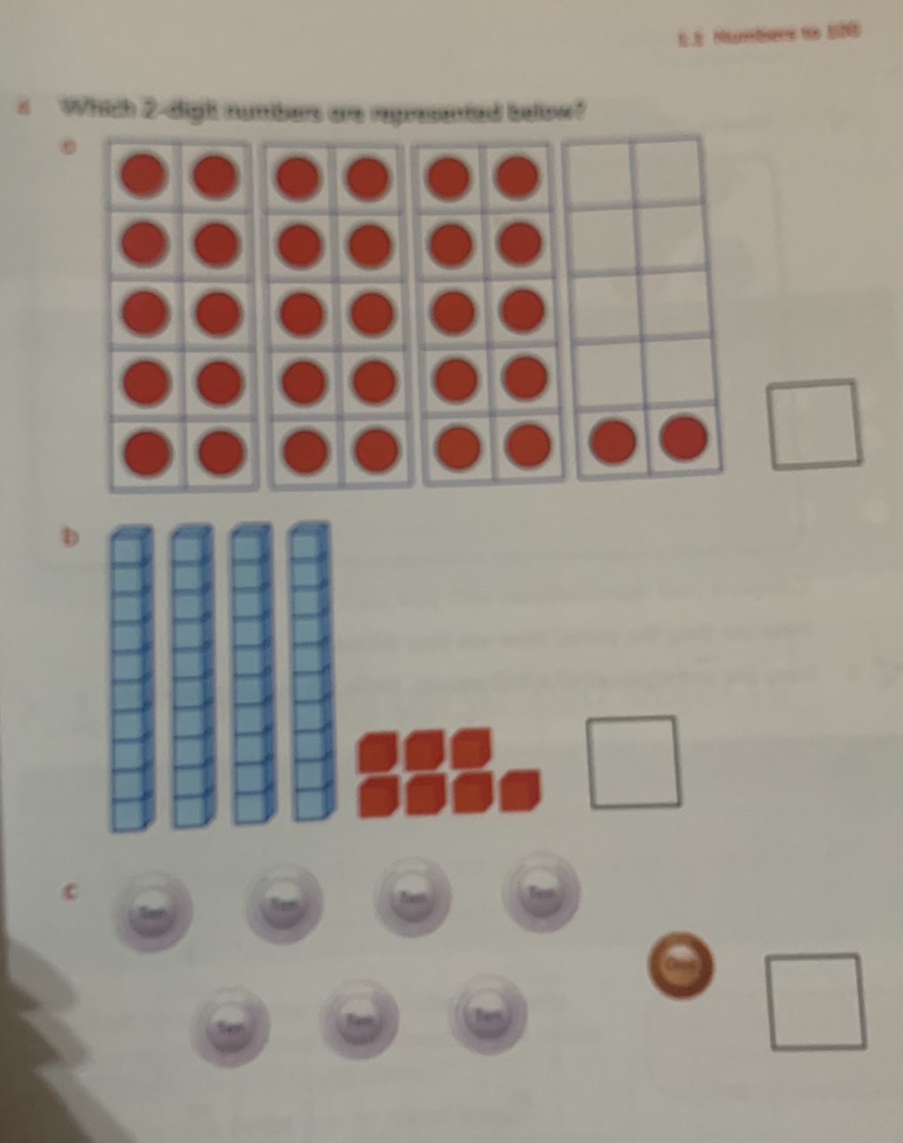 Which 2-digit numbers are represented below? | StudyX