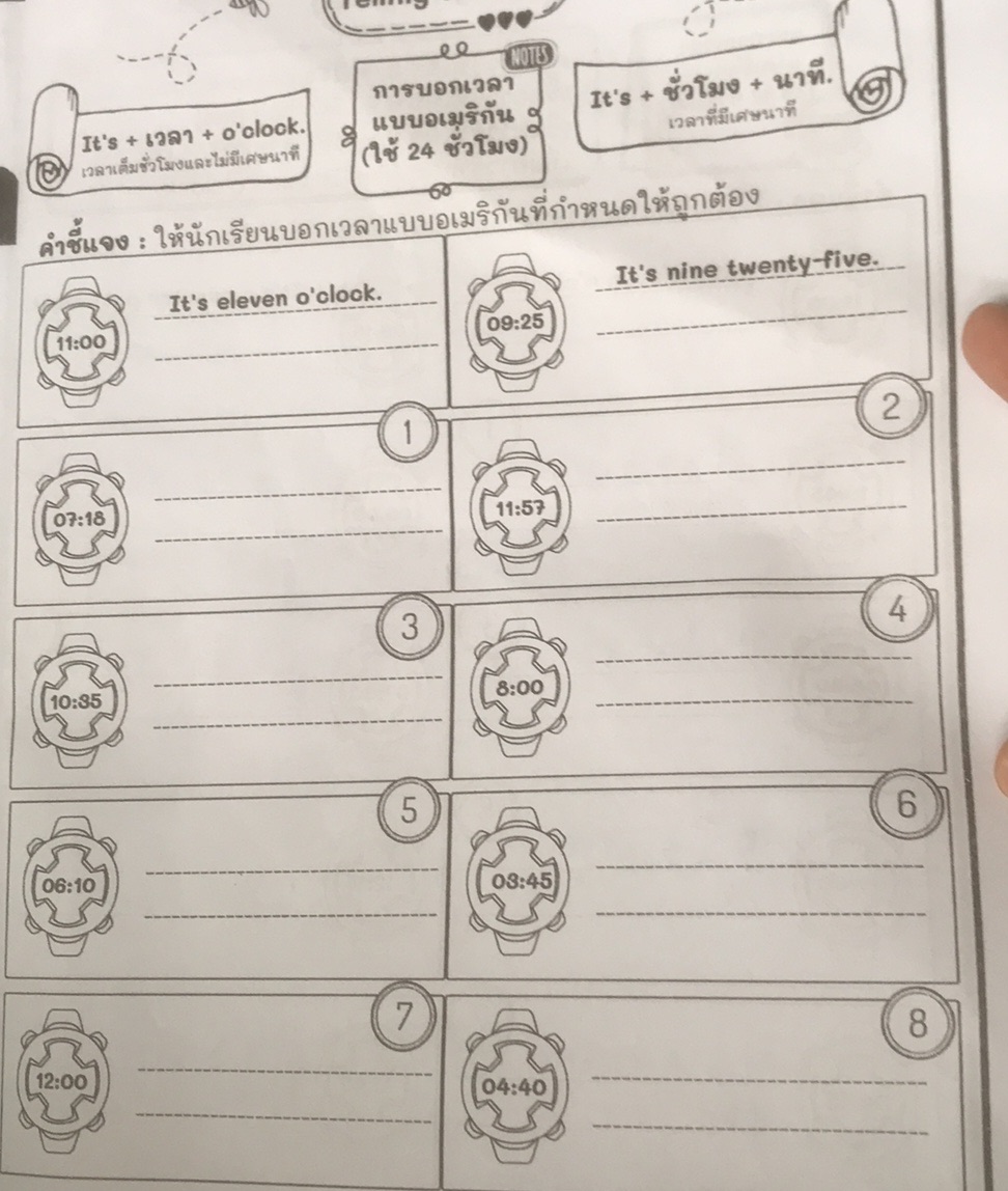 It's + เวลา + o'clock. | StudyX
