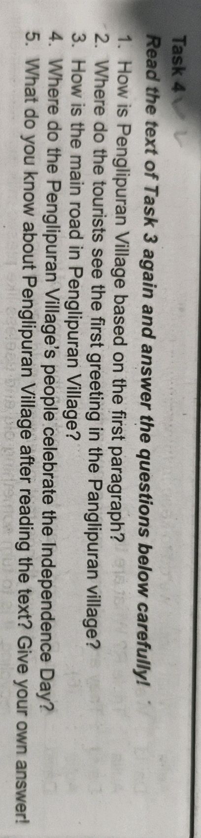 Task 4L Read the text of Task 3 again and | StudyX