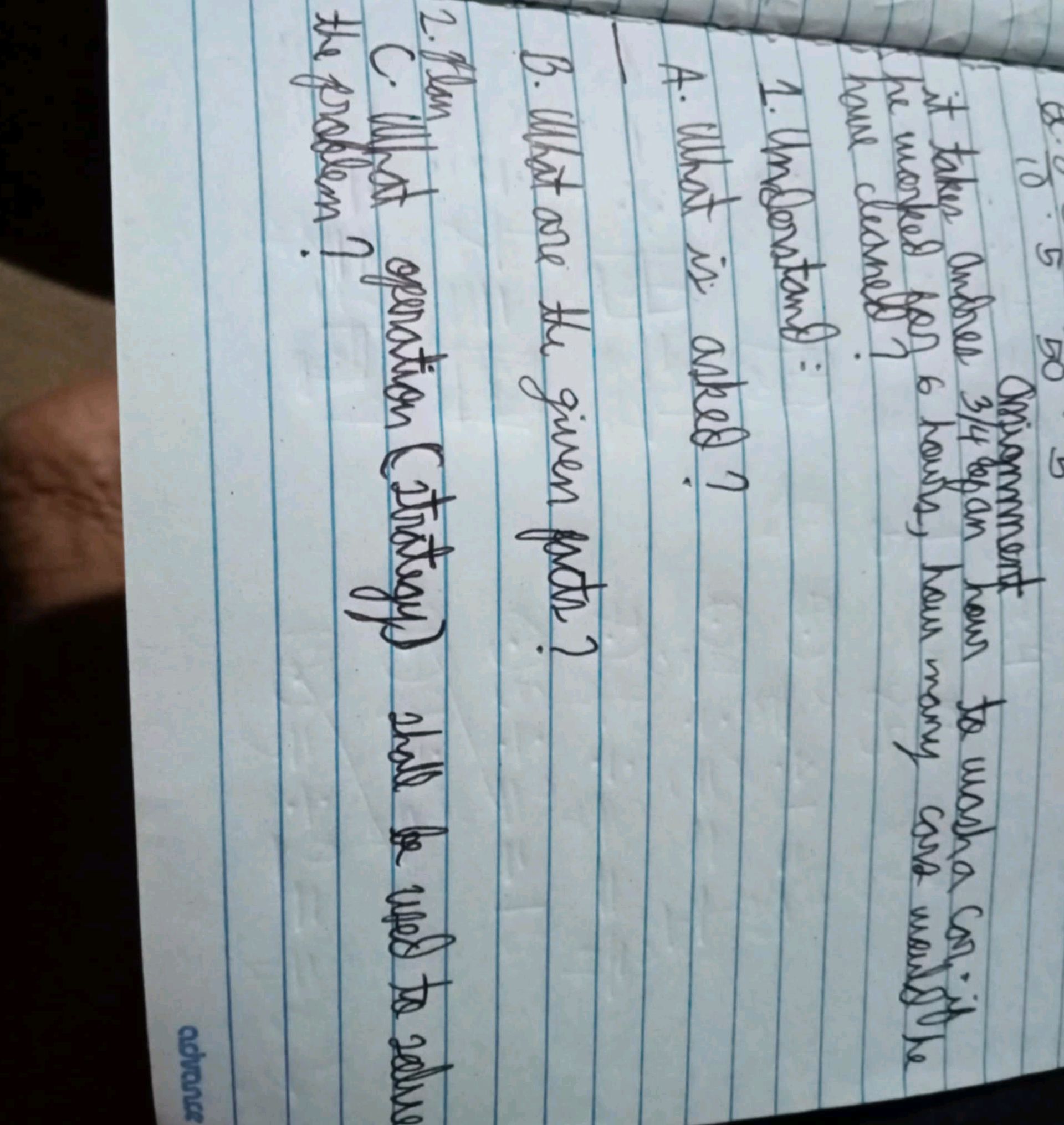 Assignment It takes Andrea 3/4 of an hour to | StudyX