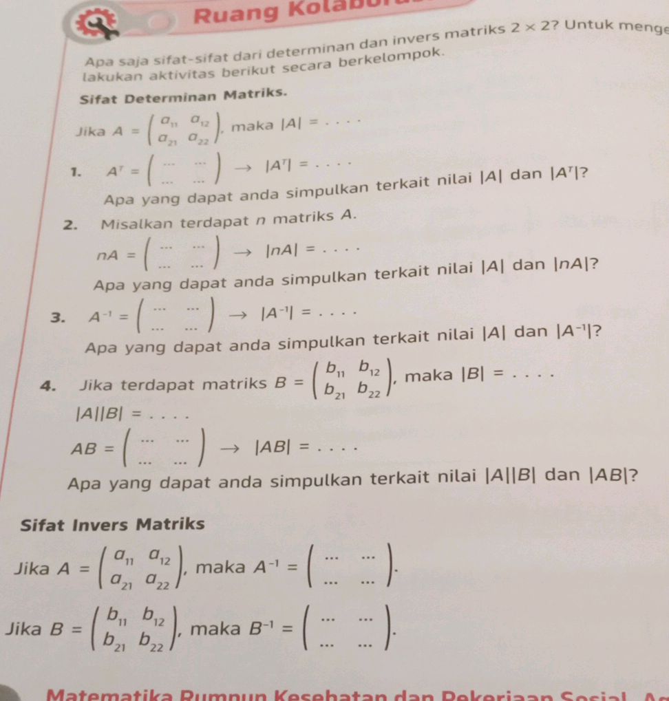 Ruang Kotano. Apa saja sifat-sifat dari | StudyX