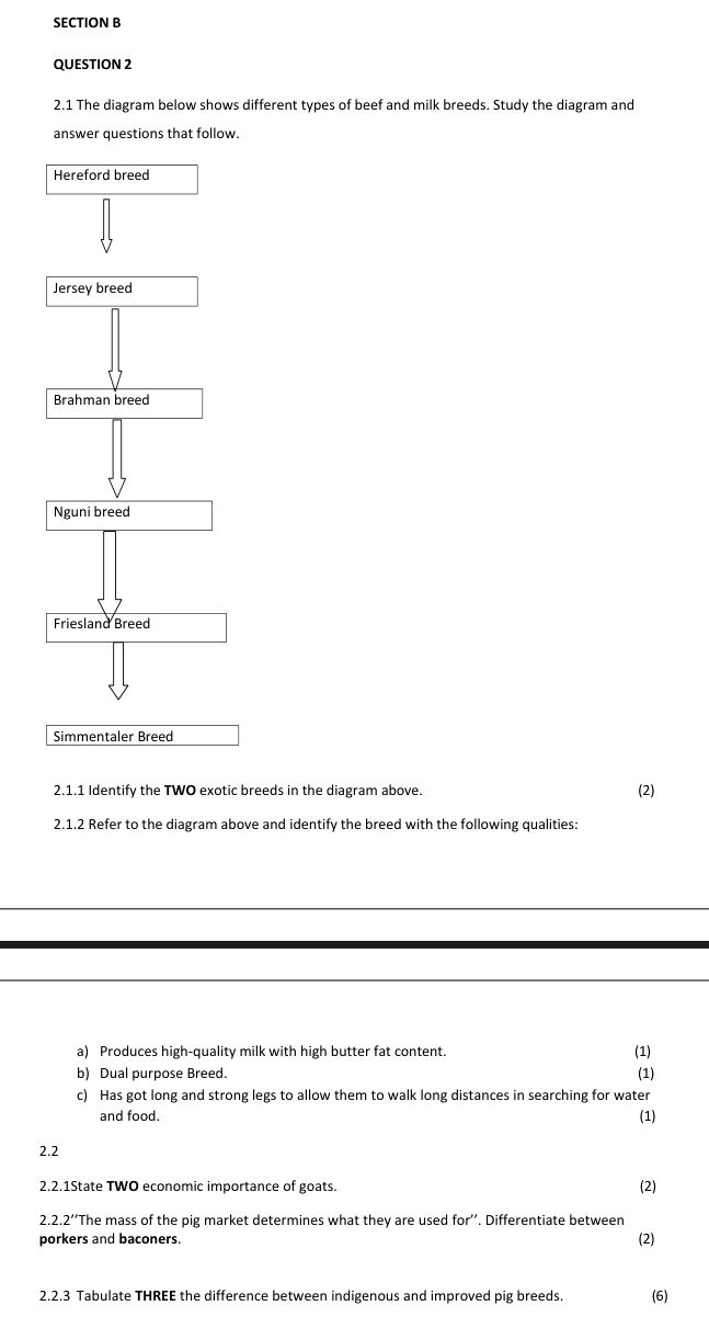 2.1 The diagram below shows different types | StudyX