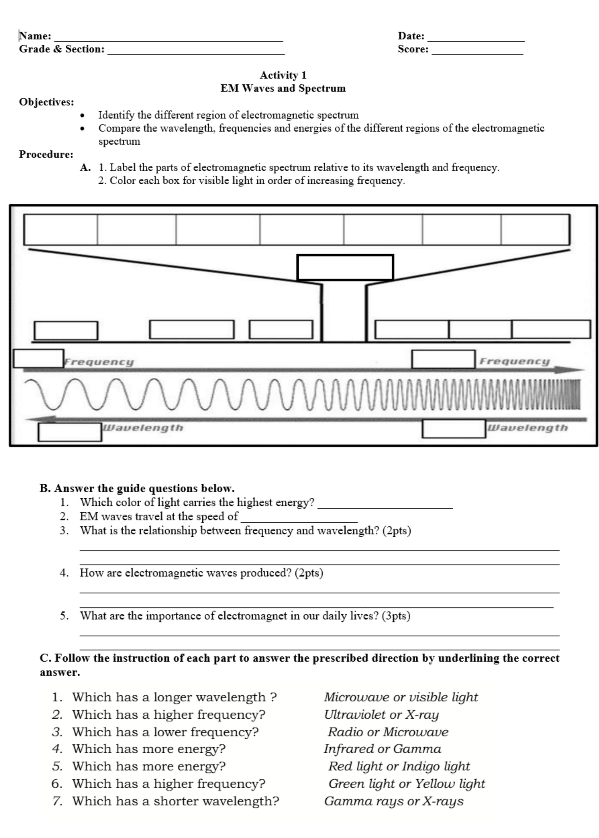 A. 1. Label the parts of electromagnetic | StudyX