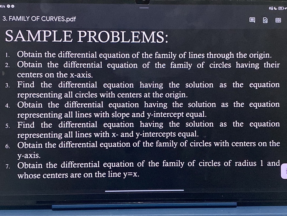 SAMPLE PROBLEMS: 1. Obtain the differential | StudyX