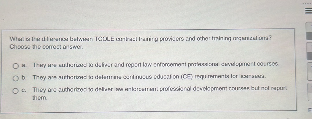 What is the difference between TCOLE