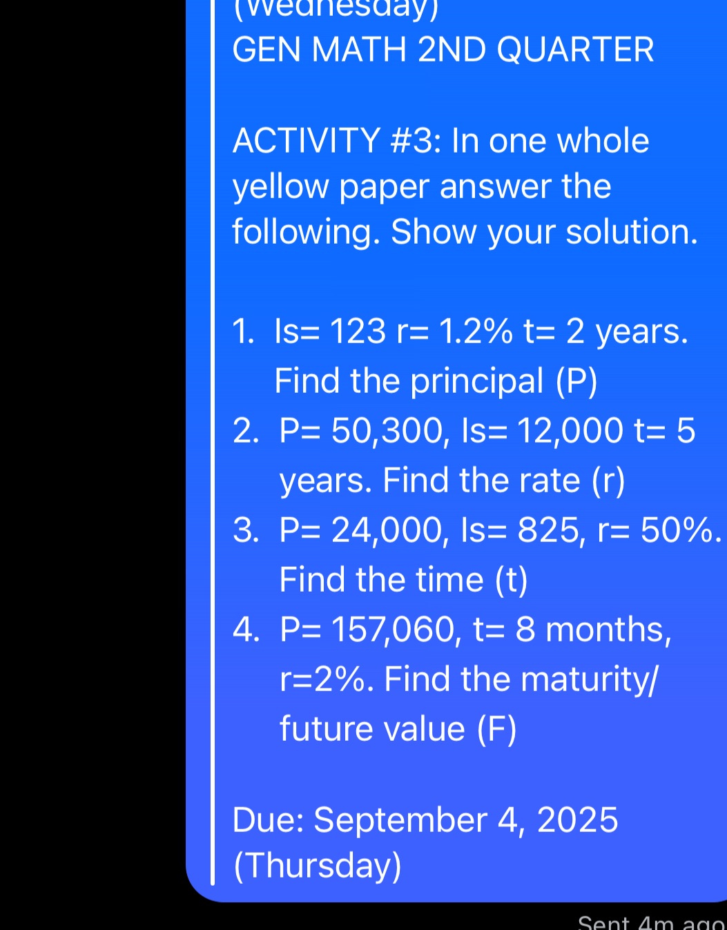 GEN MATH 2ND QUARTER ACTIVITY \#3: In one | StudyX