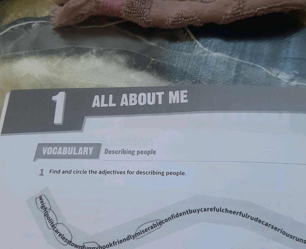 1 ALL ABOUT ME VOCABULARY Describing people | StudyX