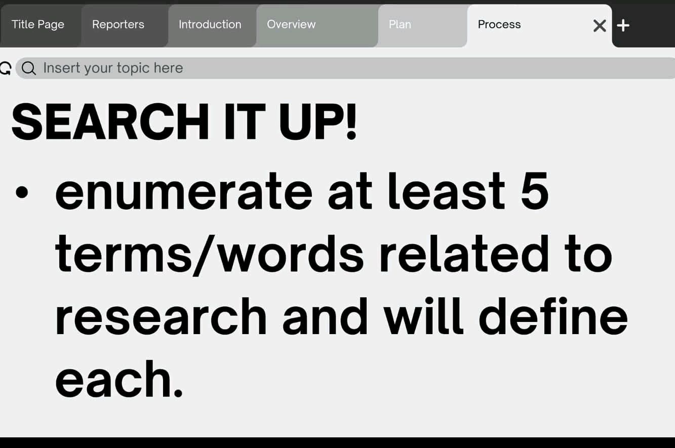 SEARCH IT UP! - enumerate at least 5 | StudyX