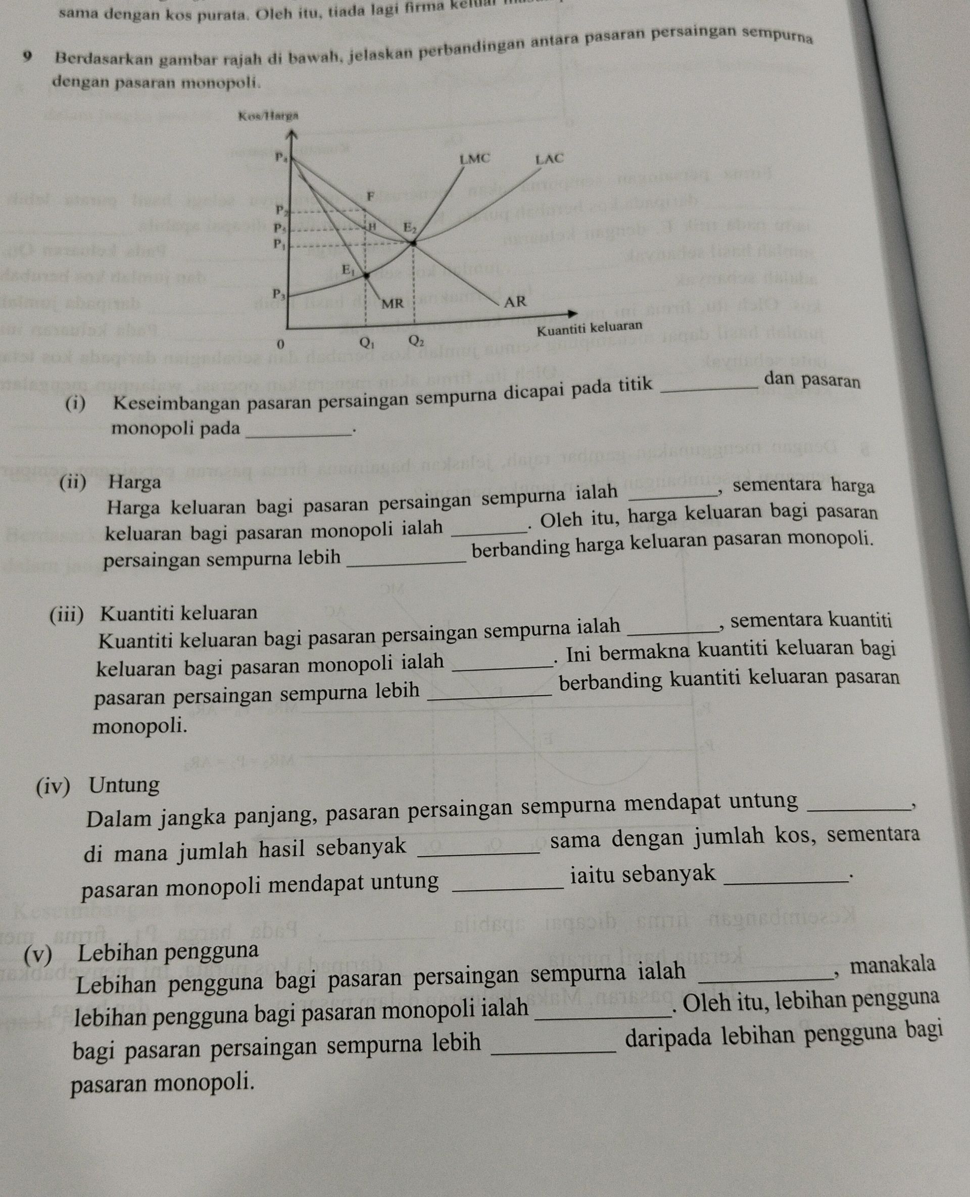 9 Berdasarkan gambar rajah di bawah, | StudyX