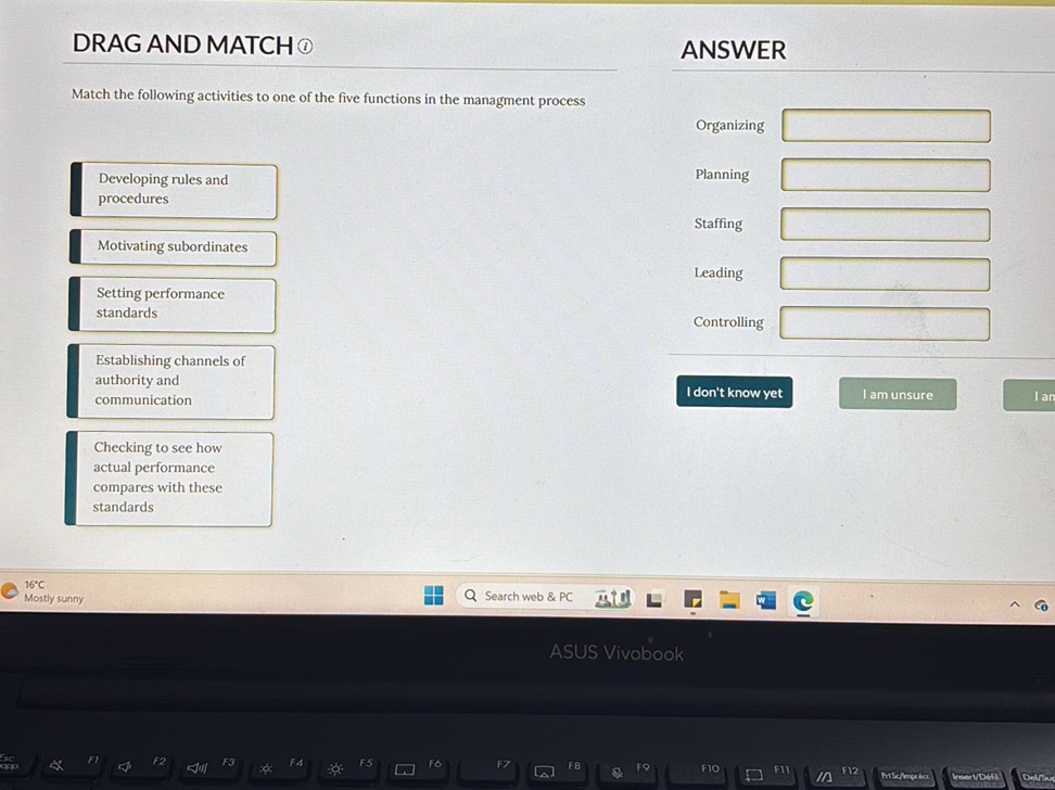 DRAG AND MATCH Match the following | StudyX