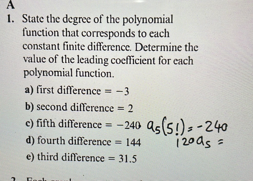 1. State the degree of the polynomial | StudyX
