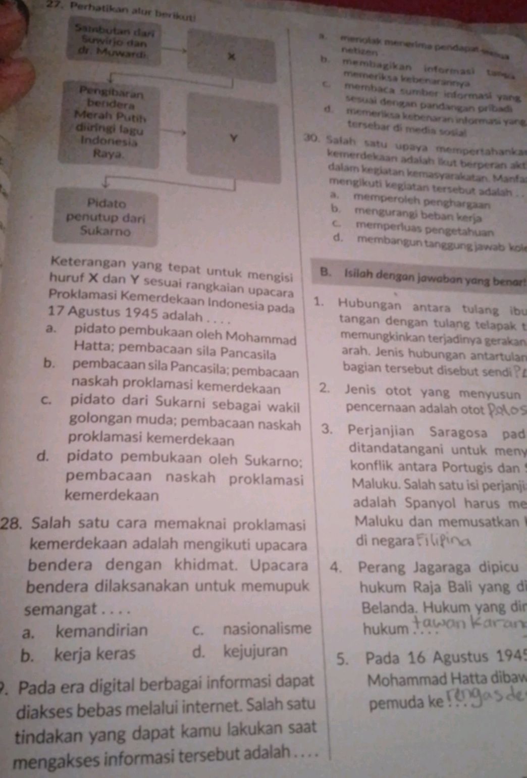 27. Perhatikan alur berikut! [Diagram | StudyX