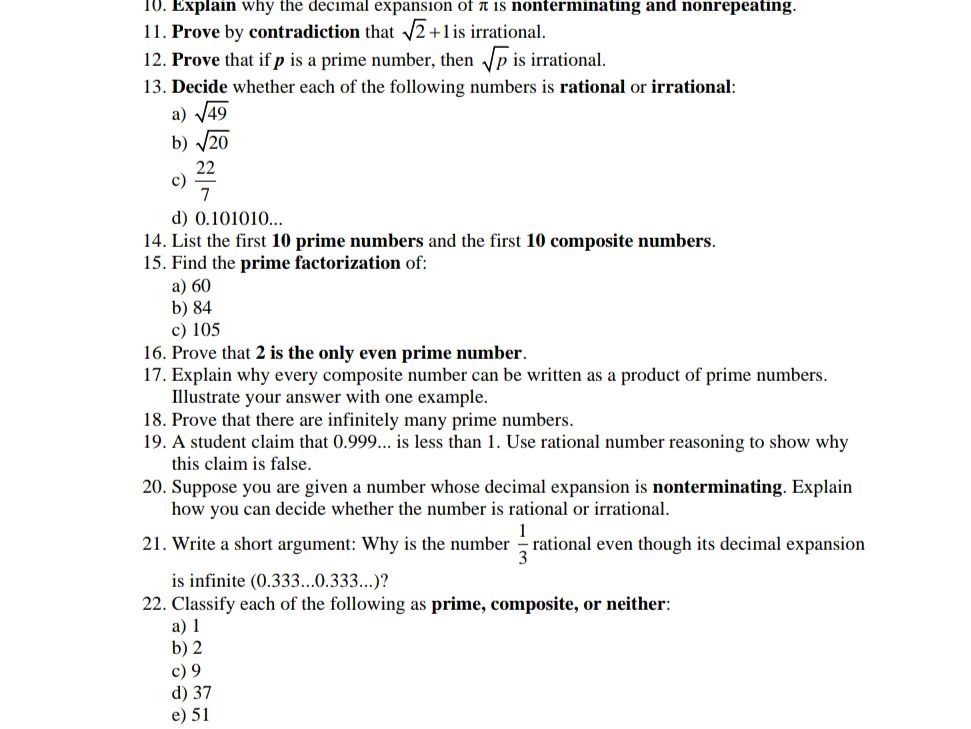 10. Explain why the decimal expansion of $ $ | StudyX