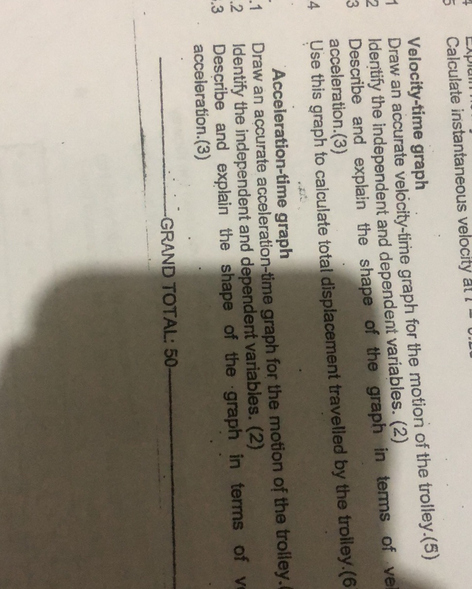 Explain Calculate instantaneous velocity at | StudyX