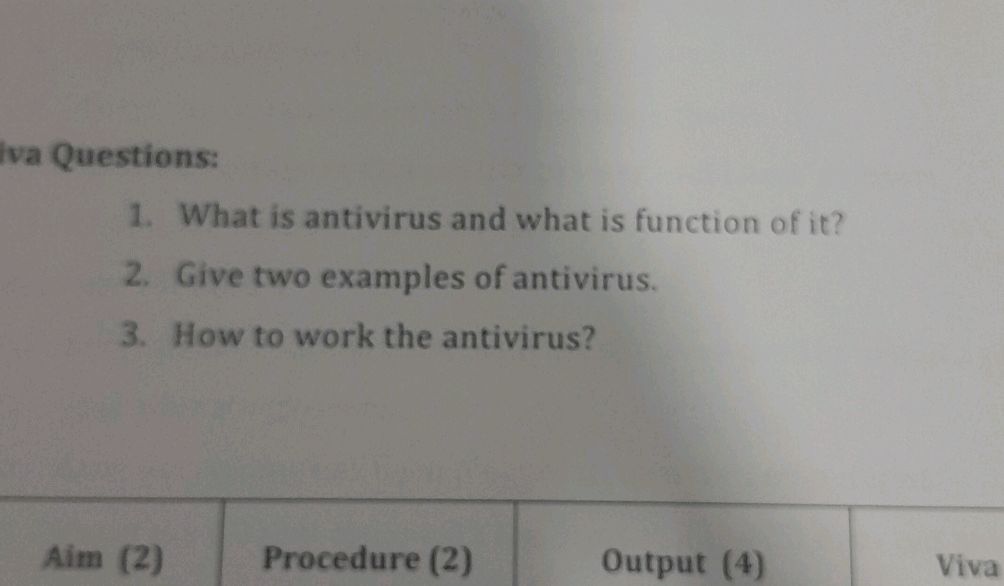 1. What is antivirus and what is function of | StudyX