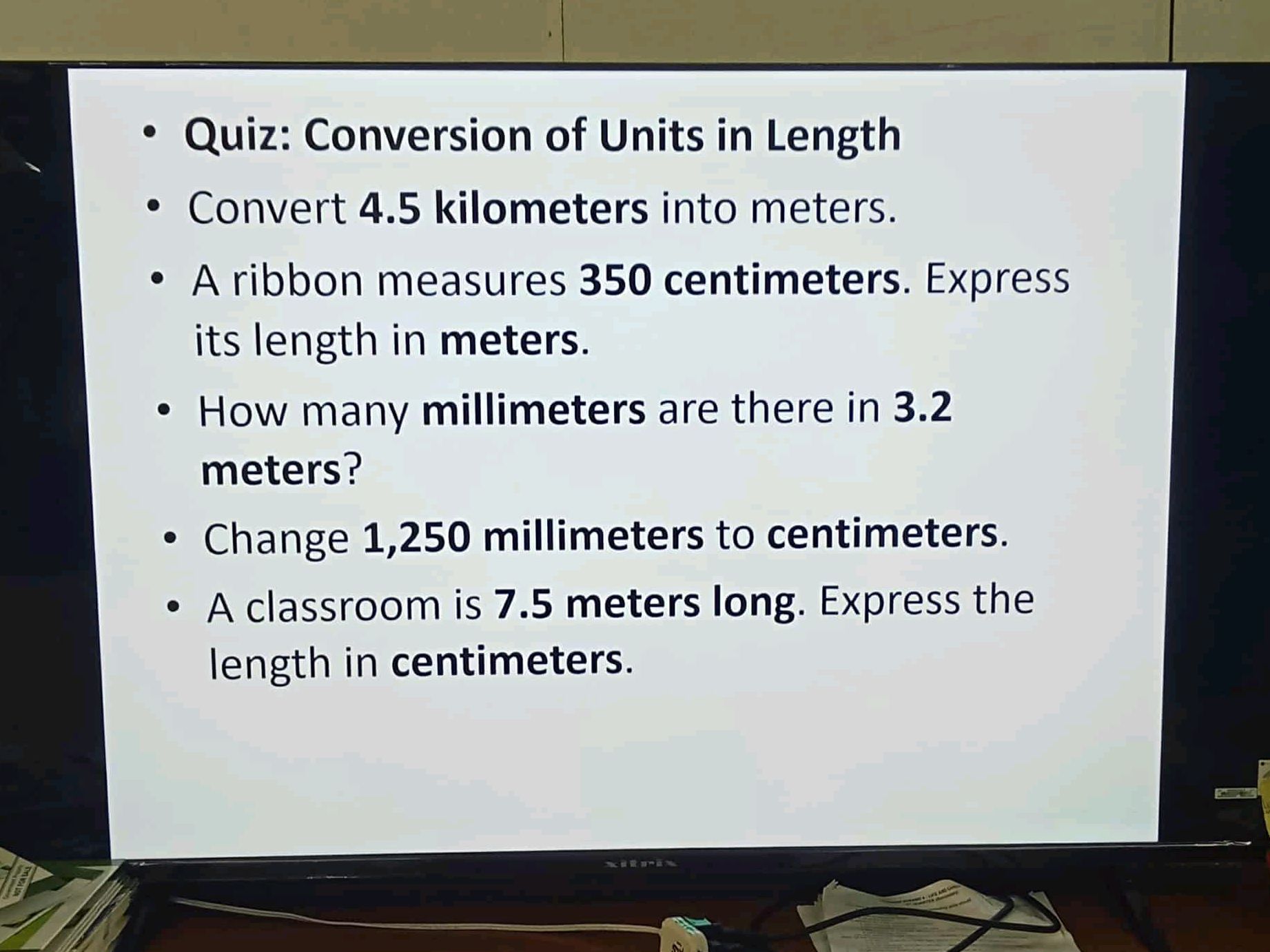 - Quiz: Conversion of Units in Length - | StudyX