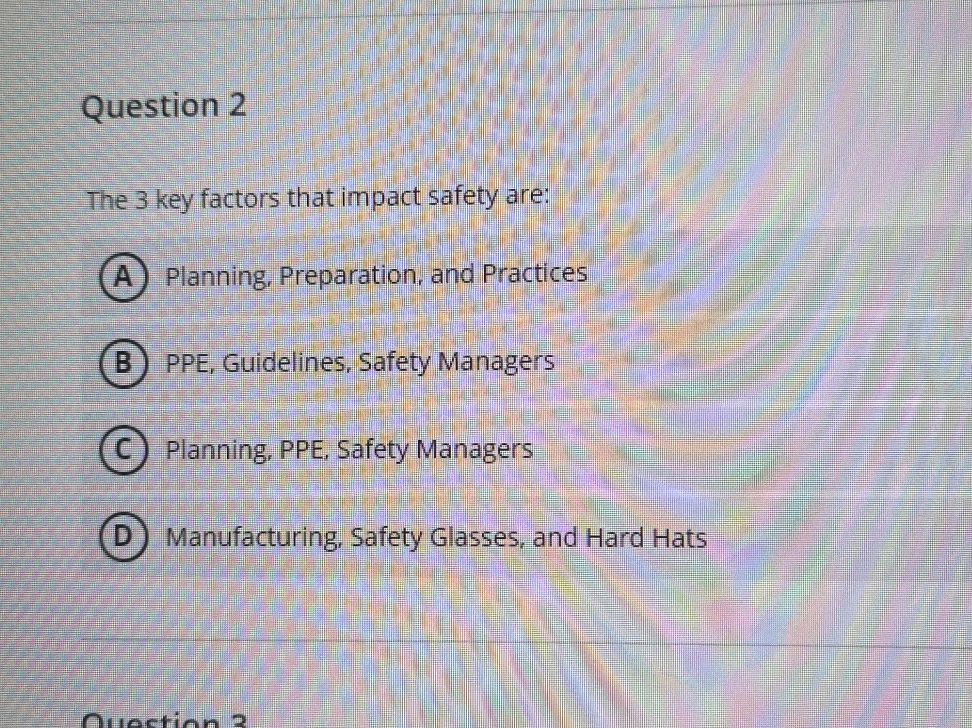 Question 2 The 3 key factors that impact | StudyX