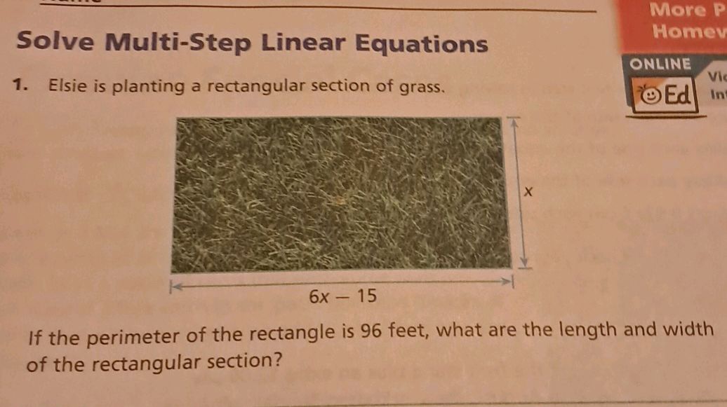 Solve Multi-Step Linear Equations 1. Elsie | StudyX