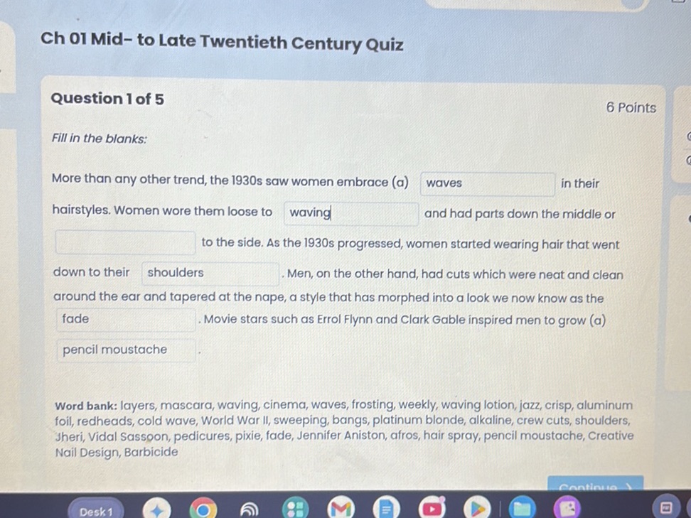Ch 01 Mid- to Late Twentieth Century Quiz | StudyX