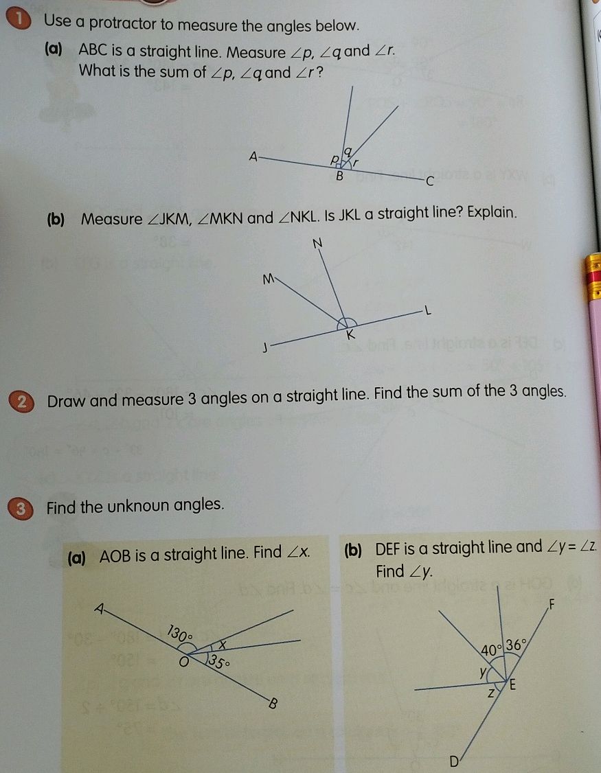 1 Use a protractor to measure the angles | StudyX
