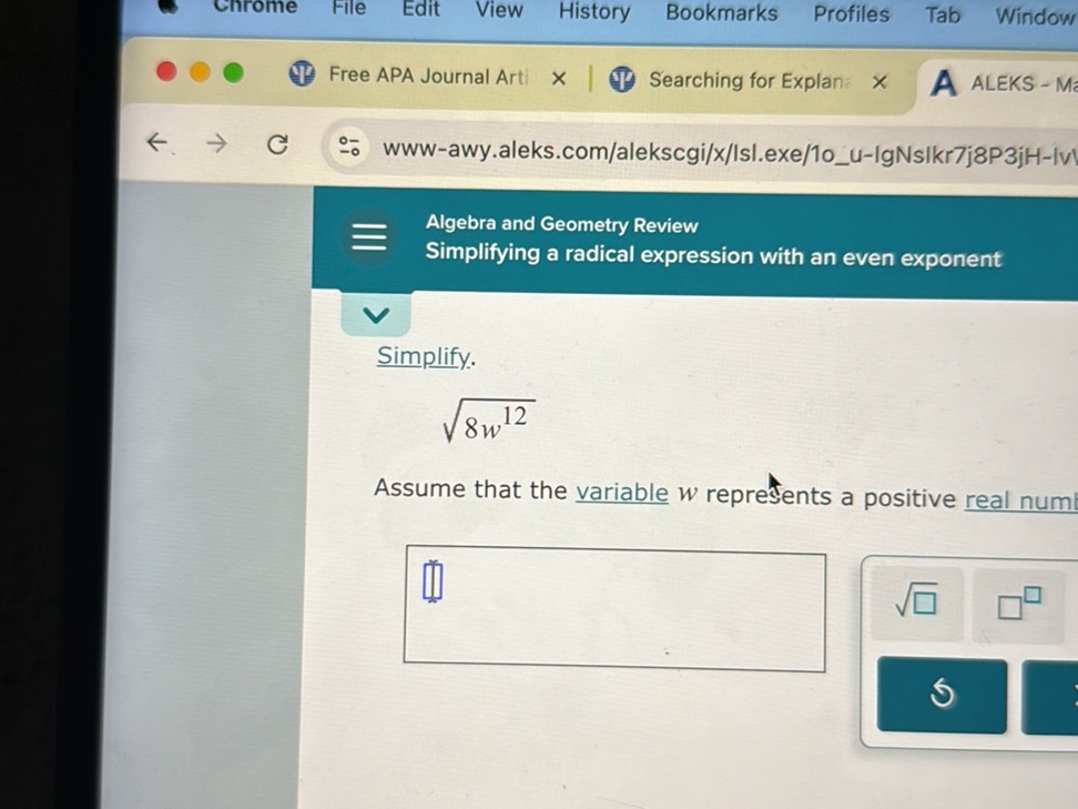 Algebra and Geometry Review Simplifying a | StudyX