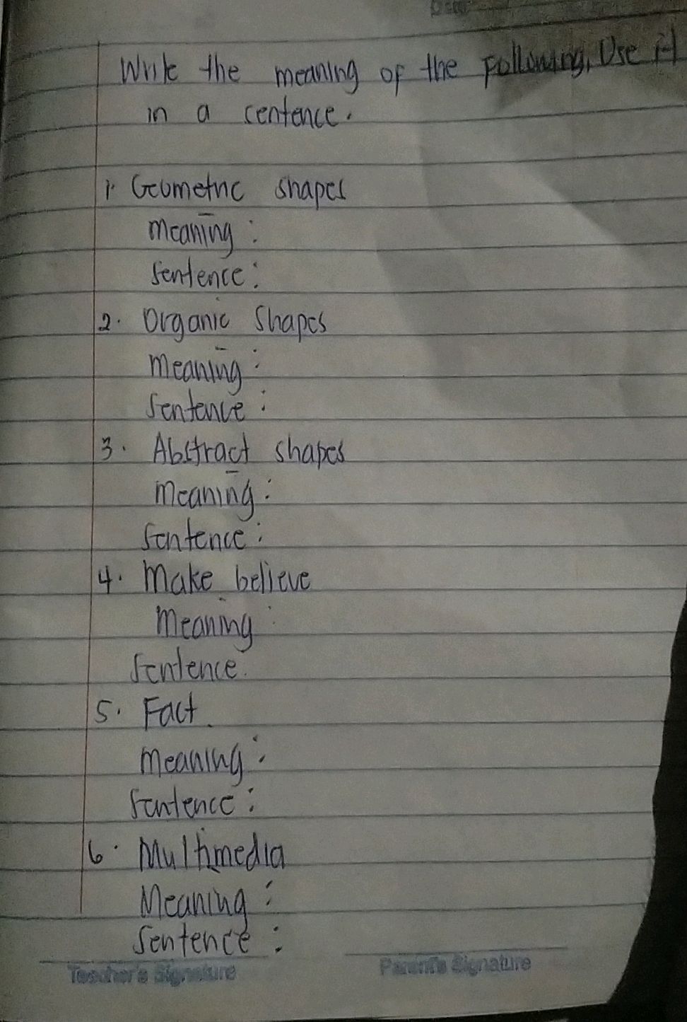Write the meaning of the following, Use it | StudyX