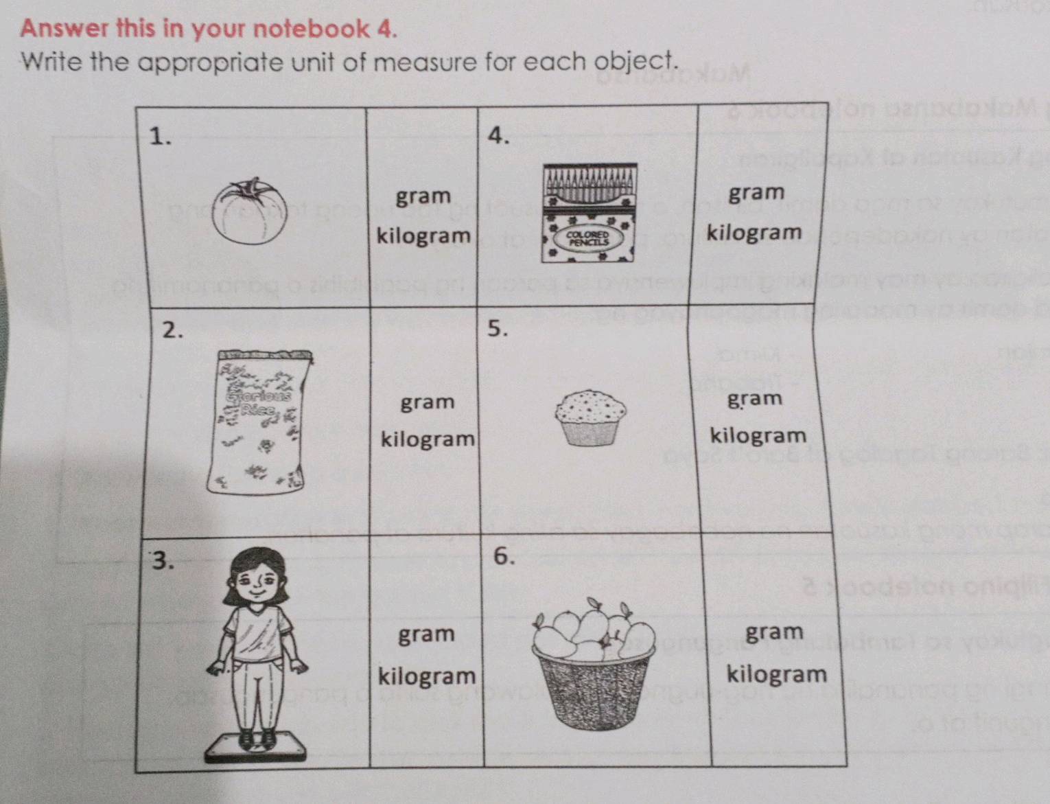 Write the appropriate unit of measure for | StudyX