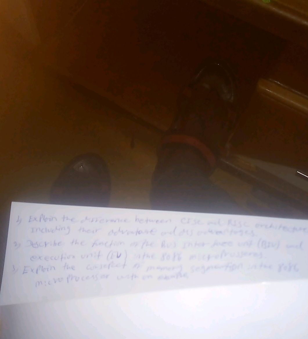 4) Explain the difference between CISC and | StudyX