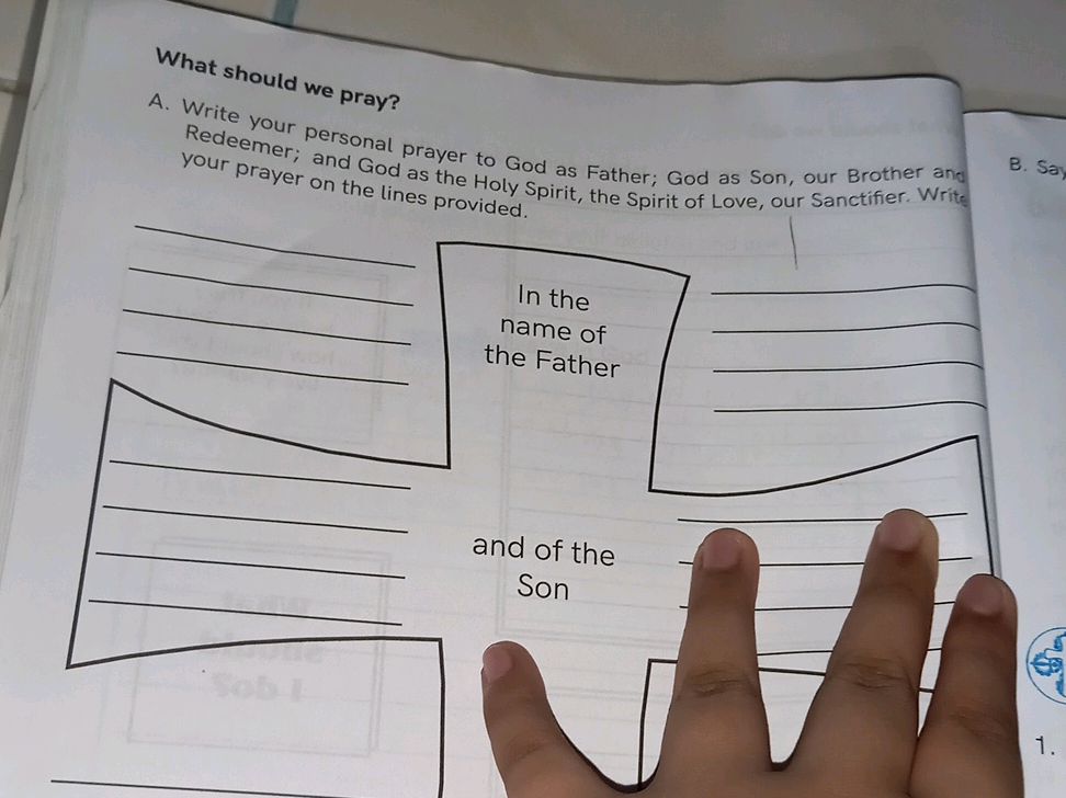 What should we pray? A. Write your personal | StudyX