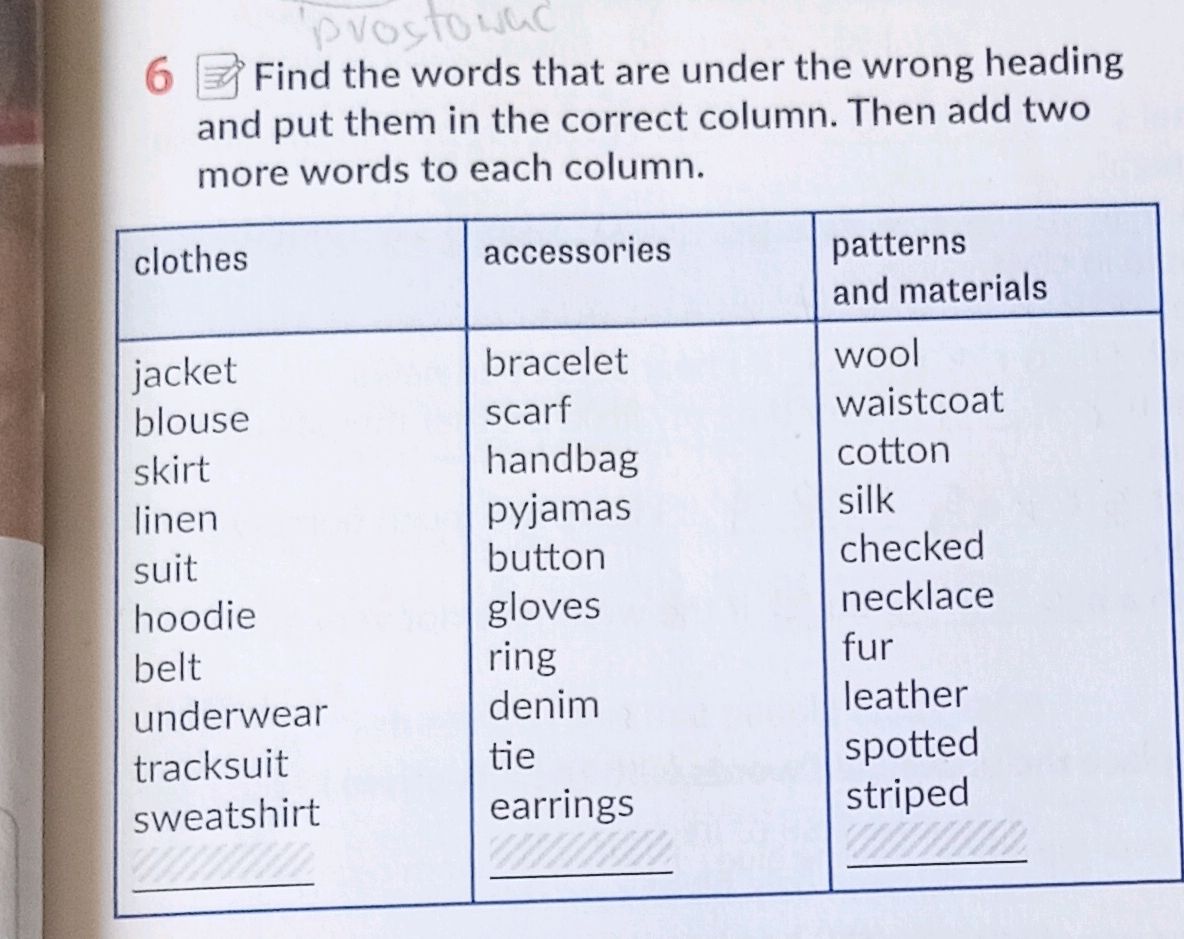 6 Find the words that are under the wrong | StudyX