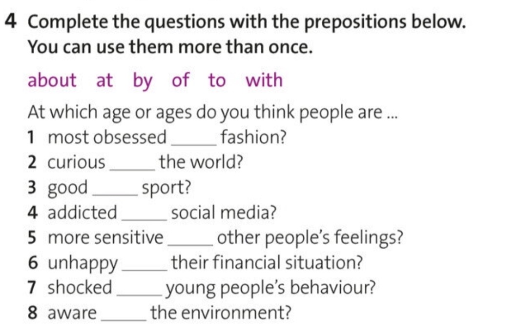 4 Complete the questions with the | StudyX