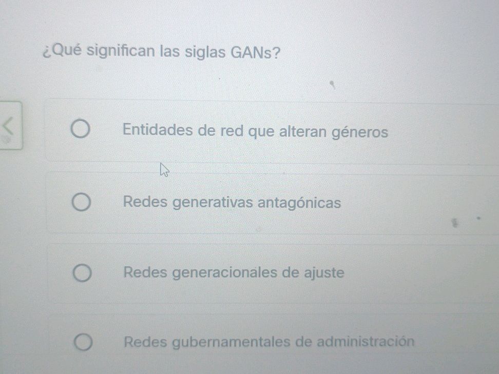 ¿Qué significan las siglas GANs? Entidades | StudyX