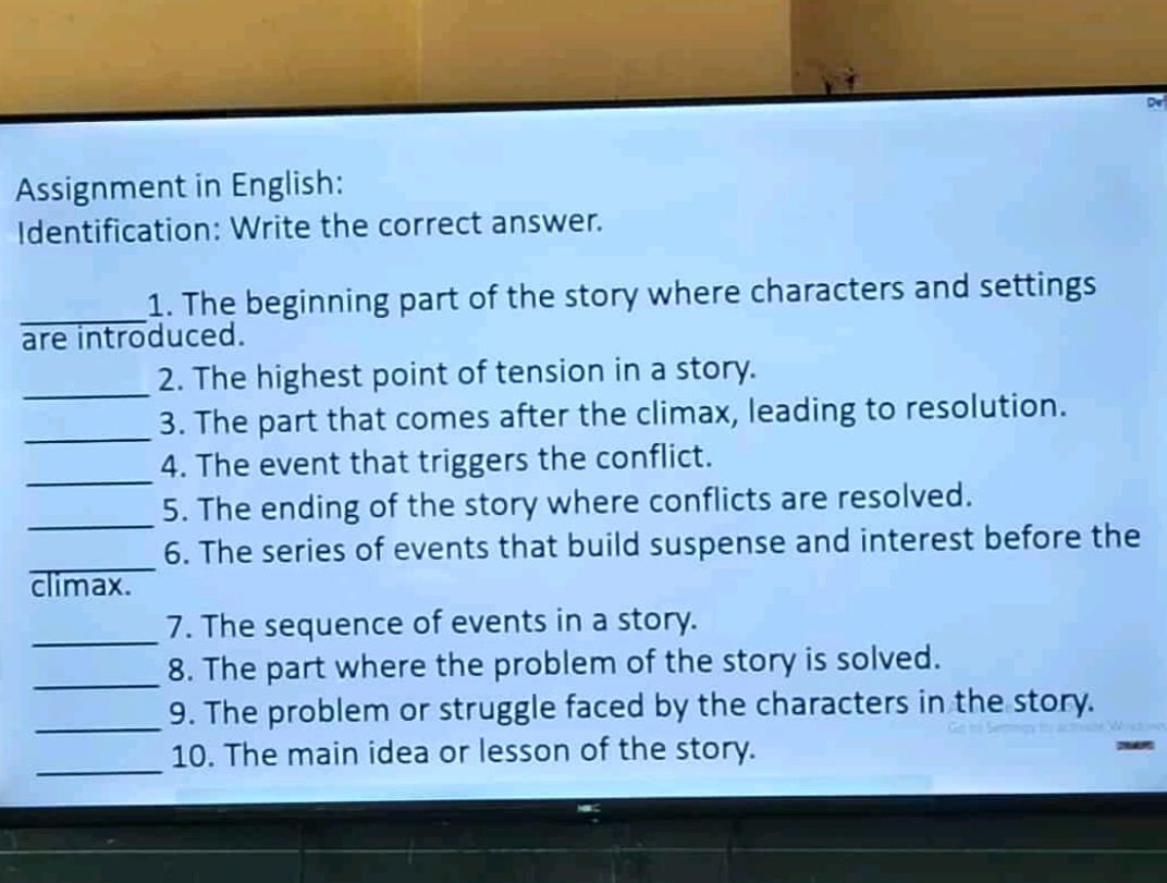 Assignment in English: Identification: Write | StudyX