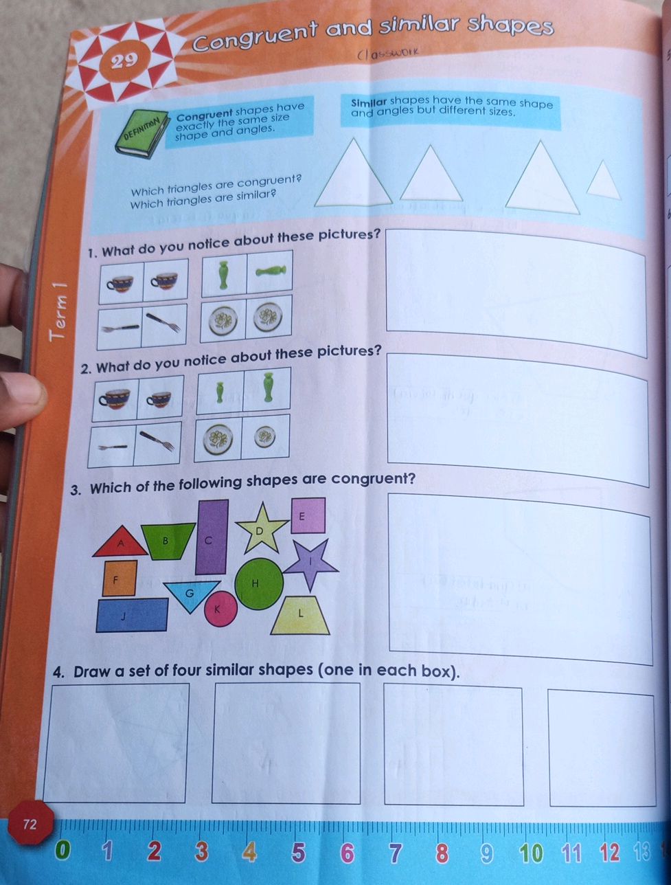 Congruent and similar shapes Classwork | StudyX