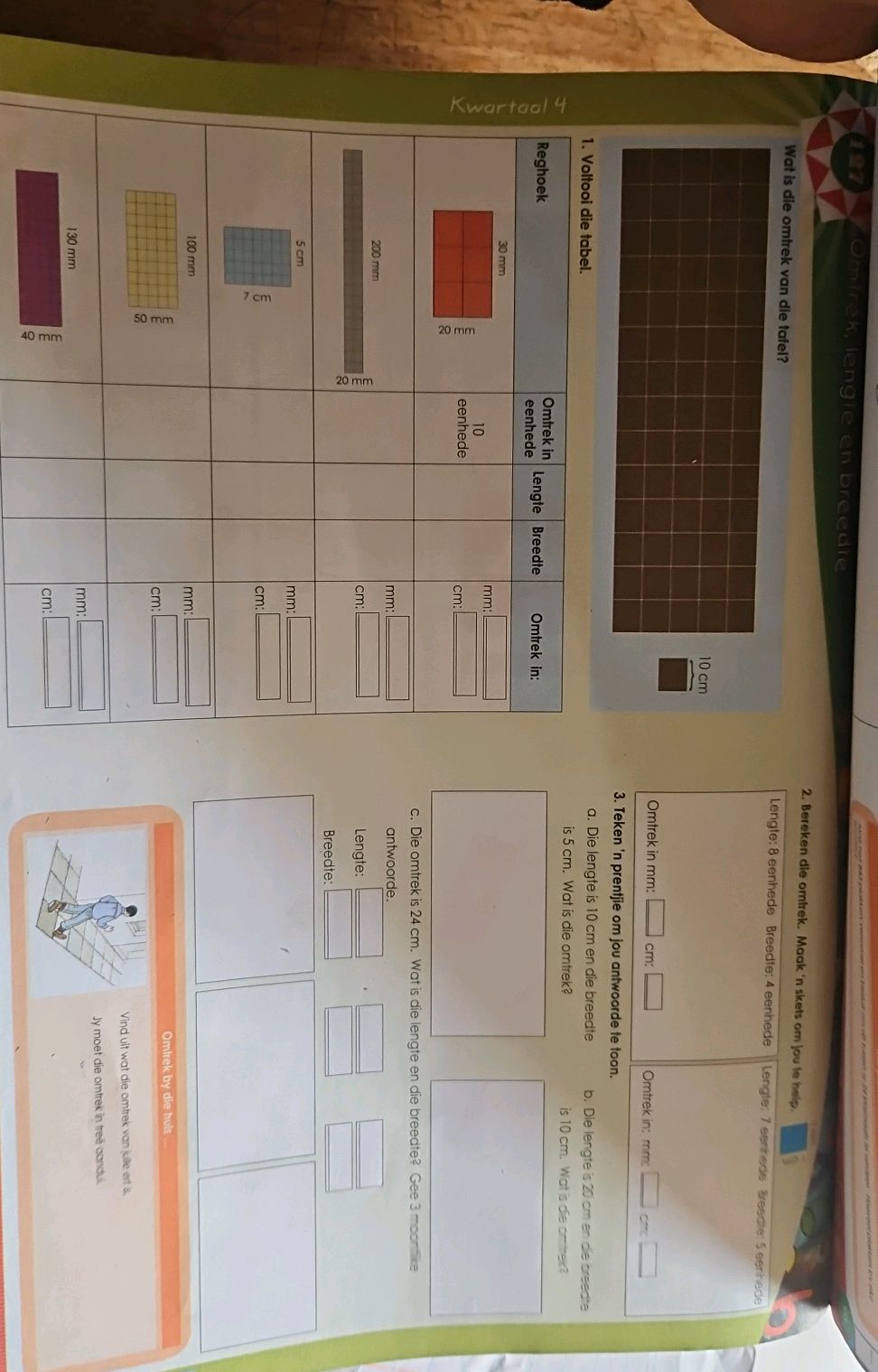 Wat is die omtrek van die tafel? 1. Voltooi | StudyX