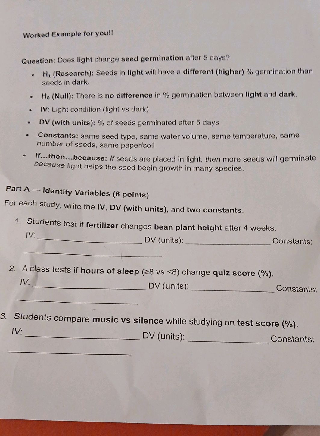Worked Example for you!! Question: Does | StudyX