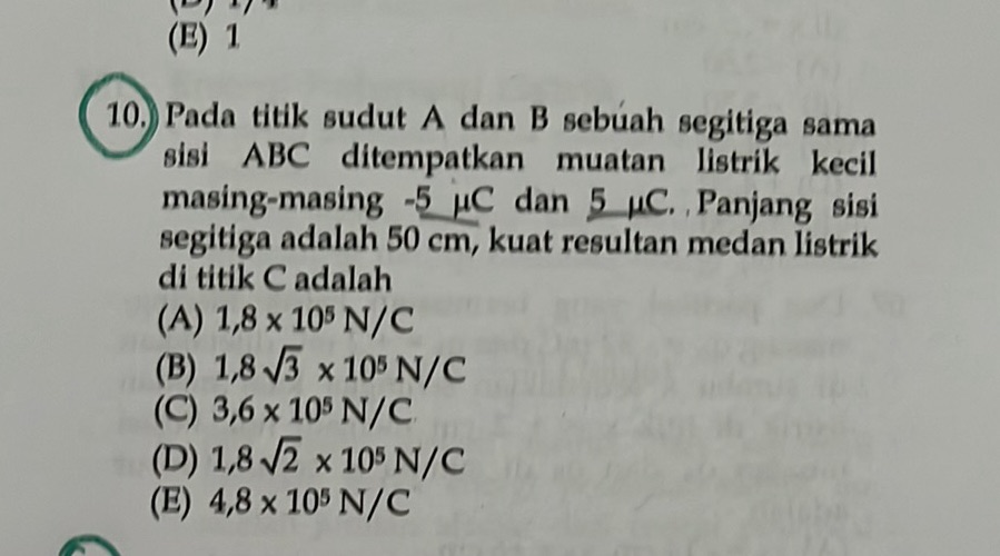 10. Pada titik sudut A dan B sebuah segitiga | StudyX