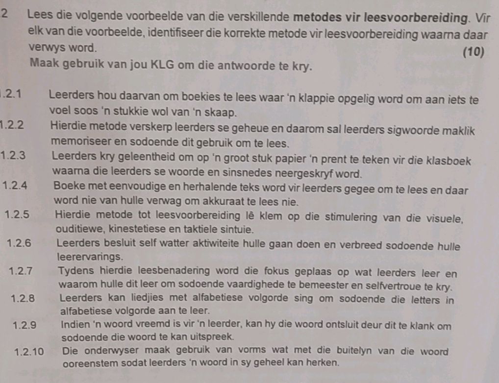 2 Lees die volgende voorbeelde van die | StudyX