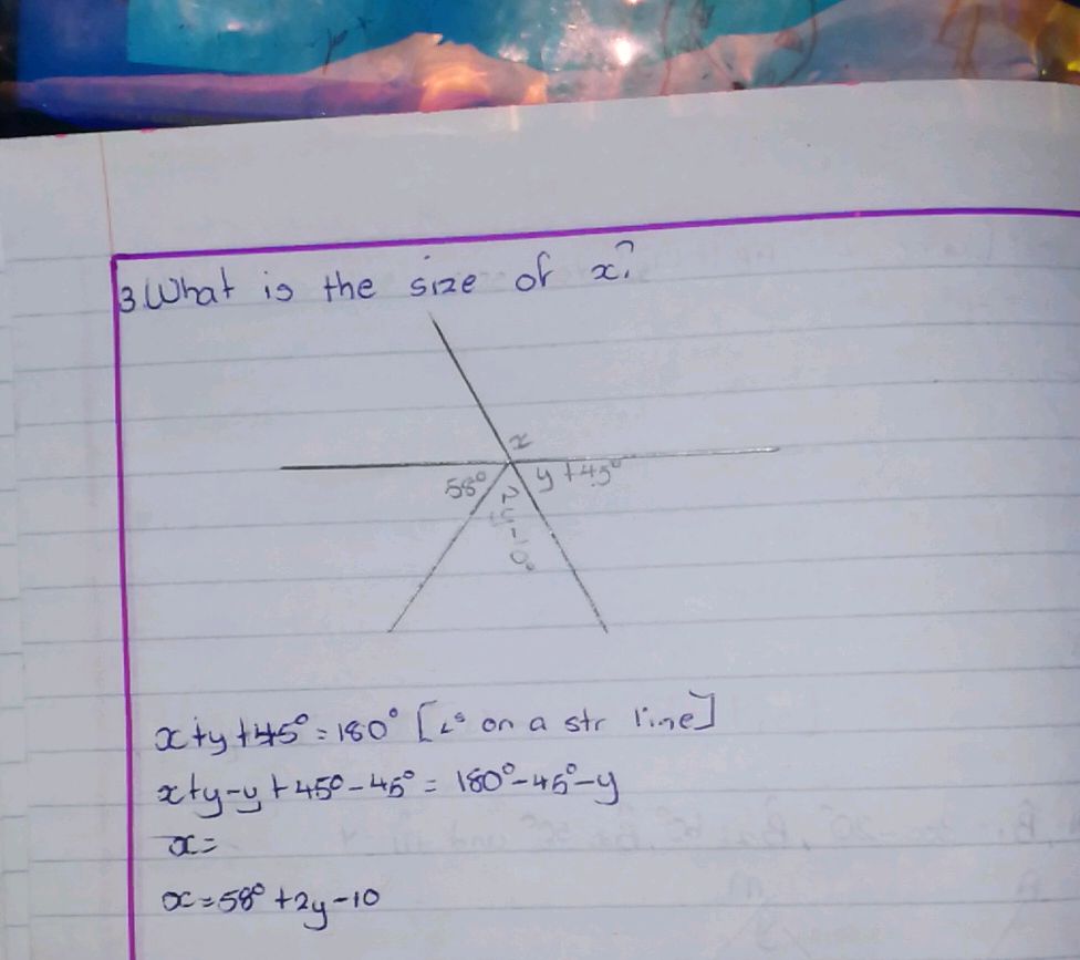 3. What is the size of $x$? ![Diagram | StudyX