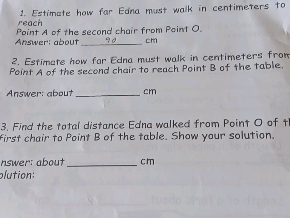 1. Estimate how far Edna must walk in | StudyX