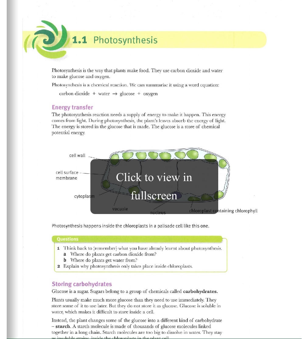 1.1 Photosynthesis Photosynthesis is the way | StudyX