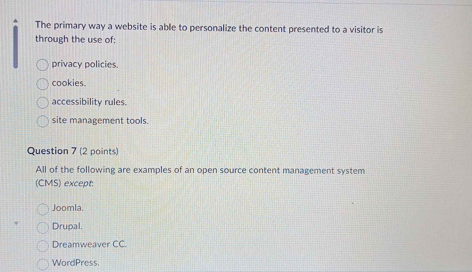 The primary way a website is able to | StudyX