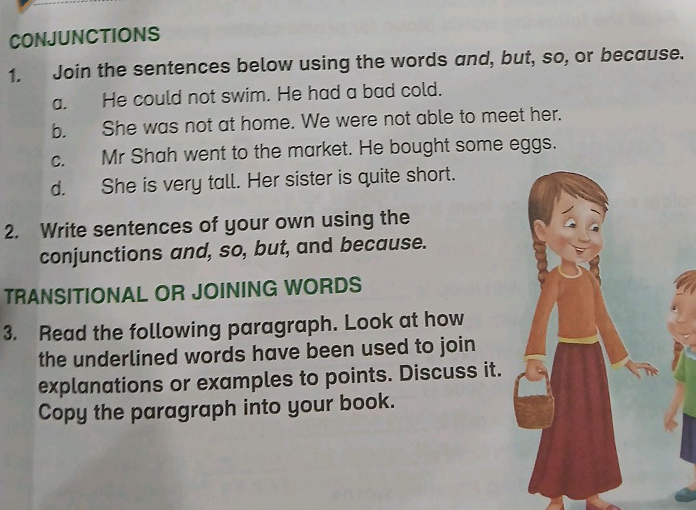 CONJUNCTIONS 1. Join the sentences below | StudyX